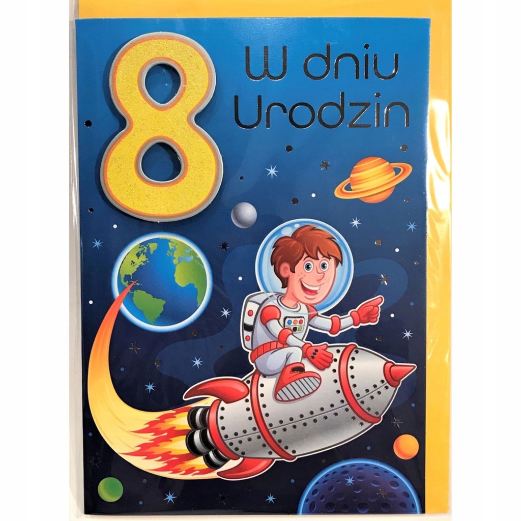 Kartka W dniu 8 Urodzin koperta Chłopak - 11880648835 - oficjalne ...