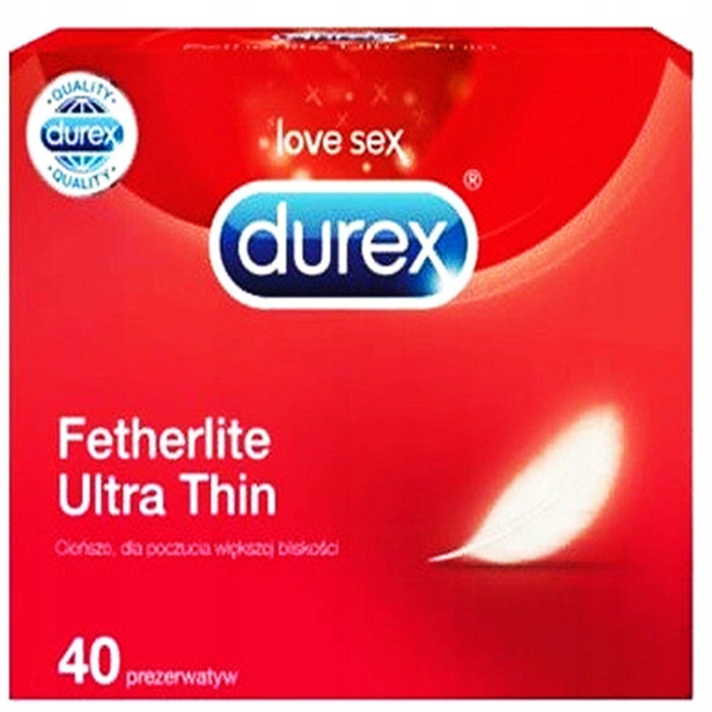 DUREX FETHERLITE ULTRA THIN 40 SZT ULTRA CIENKIE - 9165400267 ...