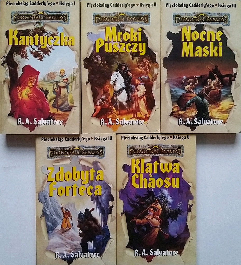 Pięcioksiąg Cadderly'ego komplet 5 tomów Salvatore - 8887766079 ...