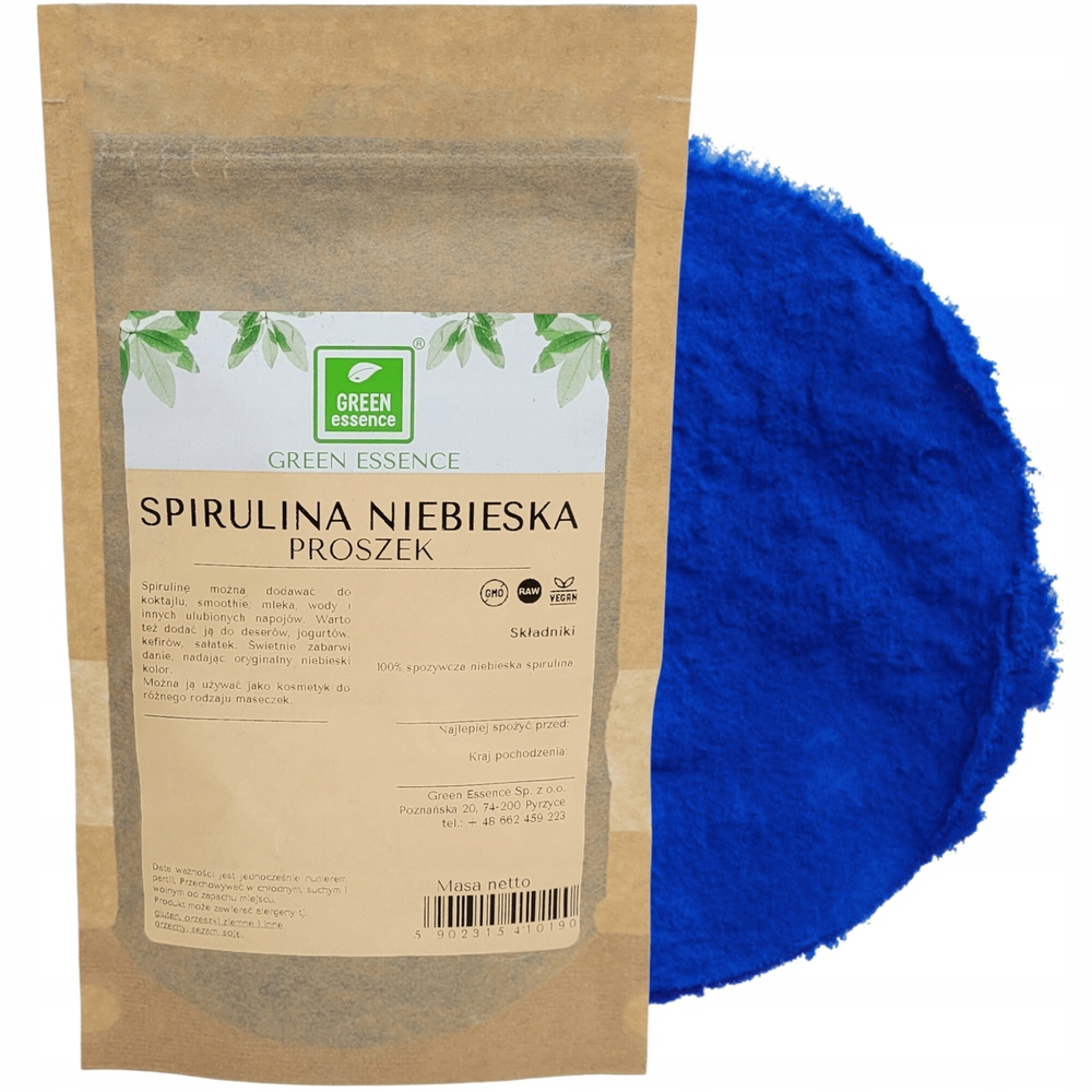 Spirulina Niebieska proszek 25g Naturalna ALGI naturalny Barwnik superfood - 12653137577 ...