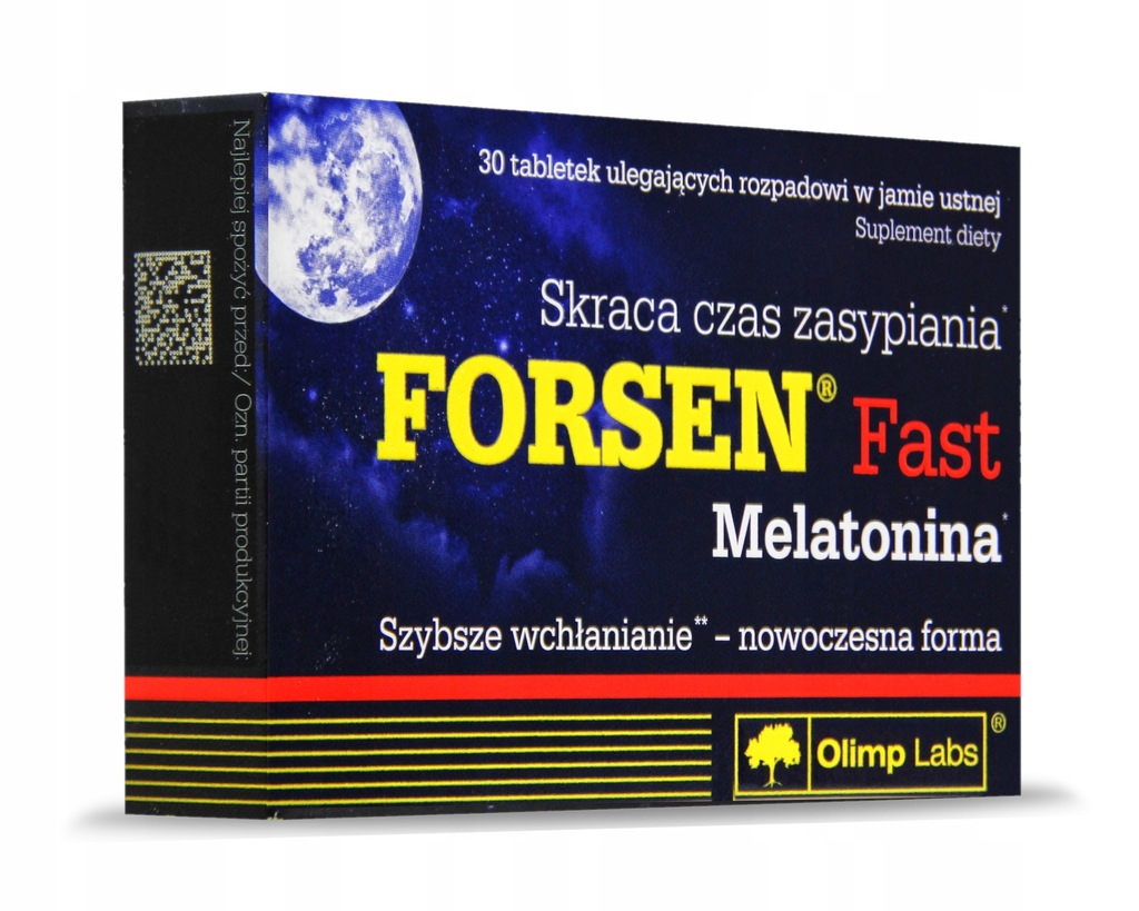Olimp FORSEN FAST MELATONINA 30 tab na dobry sen - 11547752897 - oficjalne archiwum Allegro