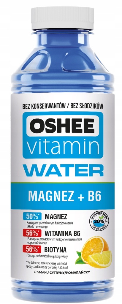 Oshee Vitamin Water Magnez + B6 555ML - 12536564873 - oficjalne ...