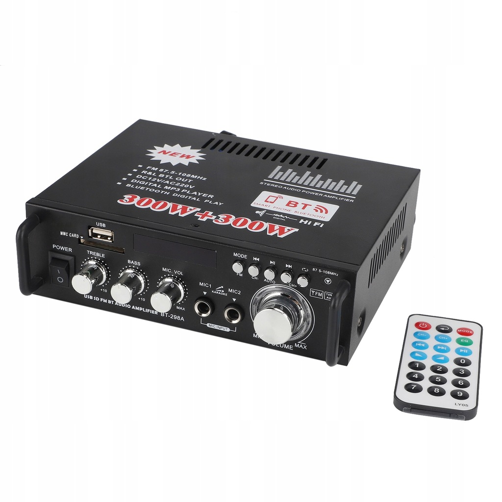 WZMACNIACZ AMPLITUNER BLUETOOTH RADIO HiFi+Pilot - 10021844694 - oficjalne archiwum Allegro