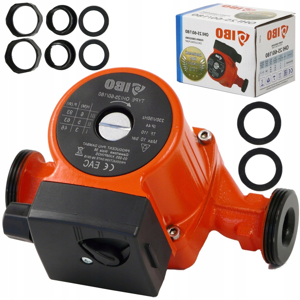 POMPA OBIEGOWA DO PIECA CO 25-60-180 KRÓĆECE MOCNA - 14461640785 - oficjalne archiwum Allegro