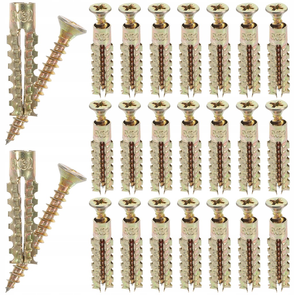50 SETS HOLLOW WALL ANCHORS CONCRETE WALL SCREWS DRYWALL STEEL SCREW ...