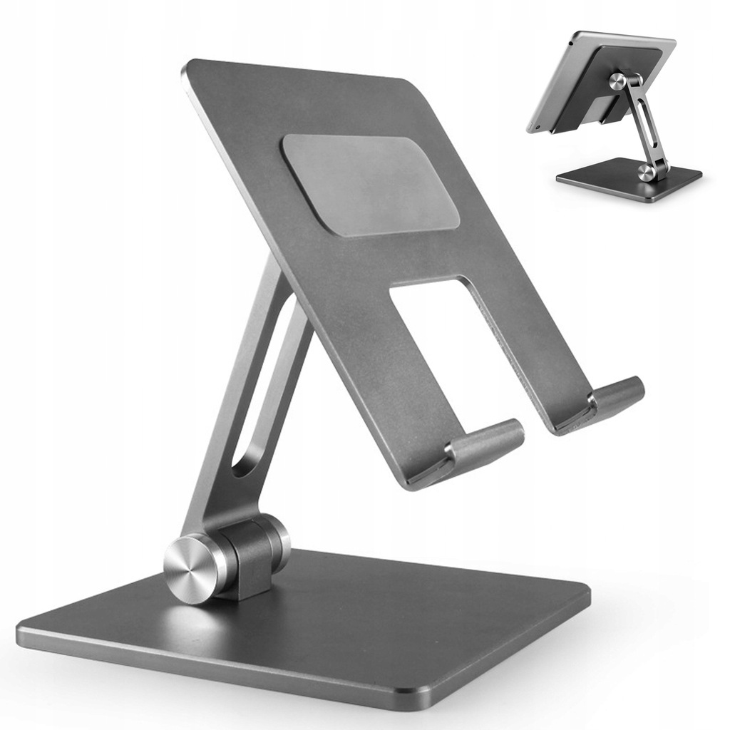 STOJAK PODSTAWKA POD TABLET REGULOWANA NA BIURKO ALUMINIOWA ...
