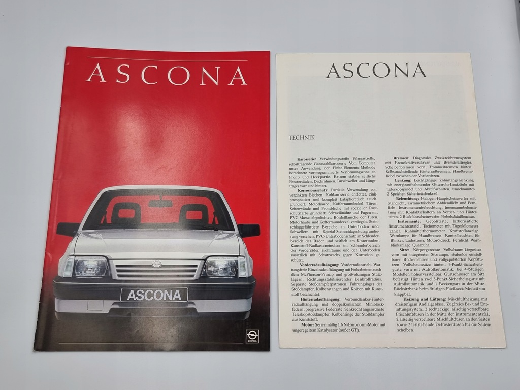 Prospekt katalog Opel Ascona - 13172574156 - oficjalne archiwum Allegro