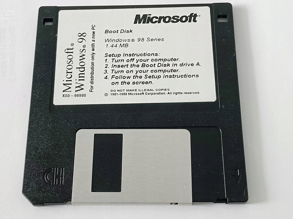 Microsoft Windows 98 BOOT DISK DYSK INSTALACYJNY - 12814172746 ...
