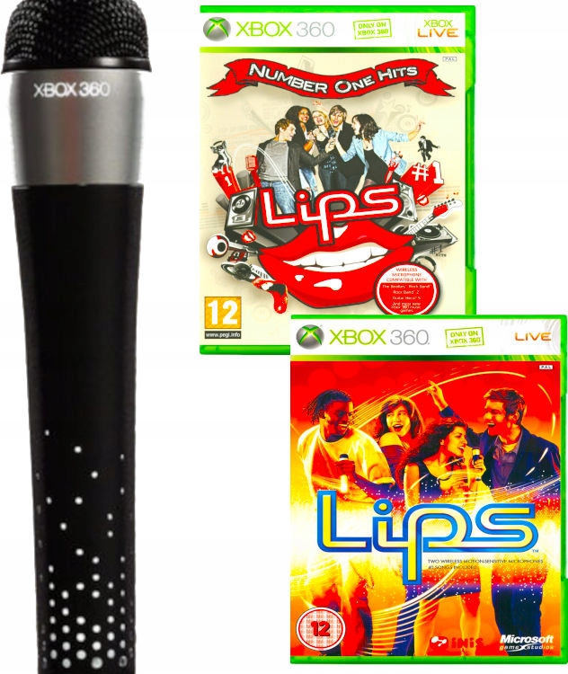 ORYGINALNY MIKROFON LIPS CZARNY MICROSOFT XBOX360 - 12693076365 ...