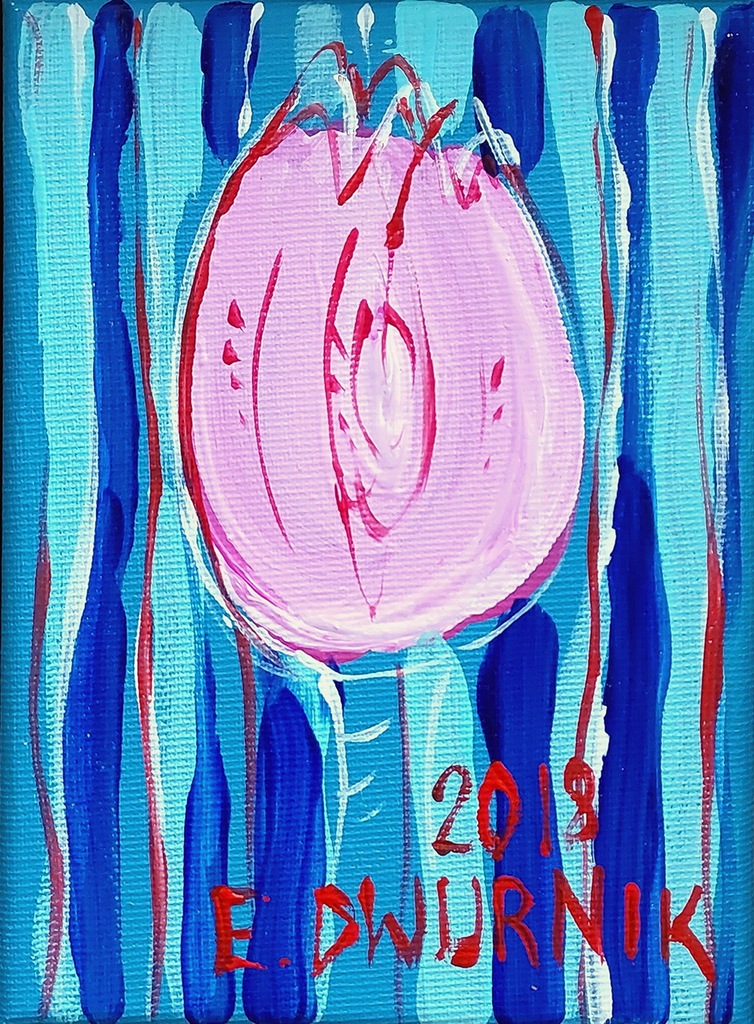 Edward Dwurnik. Olej na płótnie pt. Tulipan - 13786873017 - oficjalne archiwum Allegro