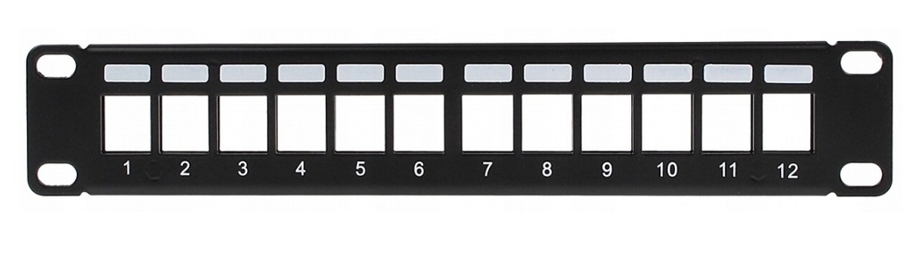 Patch panel RACK 10'' do złącz keystone PP10-12/K - 12712312482 ...