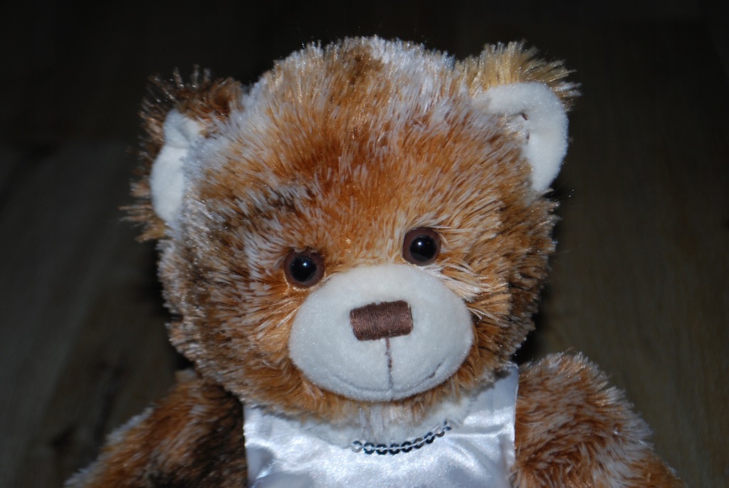 pluszak maskotka Miś misio misia w sukience 40 cm - 12419753314 ...