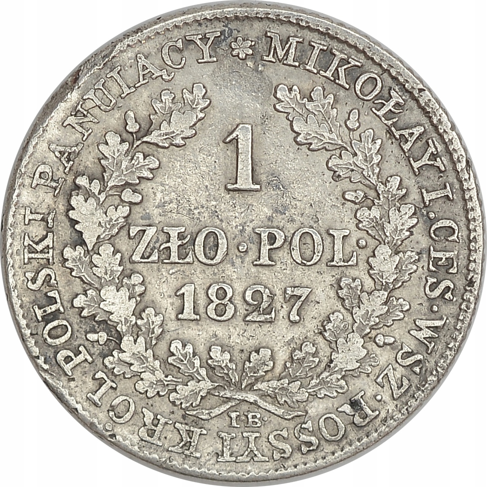 12.db.ZABORY, KRÓL.POLSKIE, 1 ZŁOTY POLSKI 1827 IB - 14694572267 ...