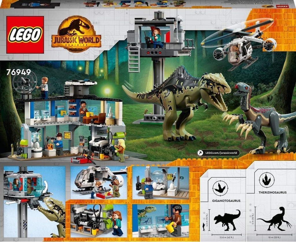 Купить LEGO Jurassic World 76949 Атака гиганотозавра и теризинозавра ...