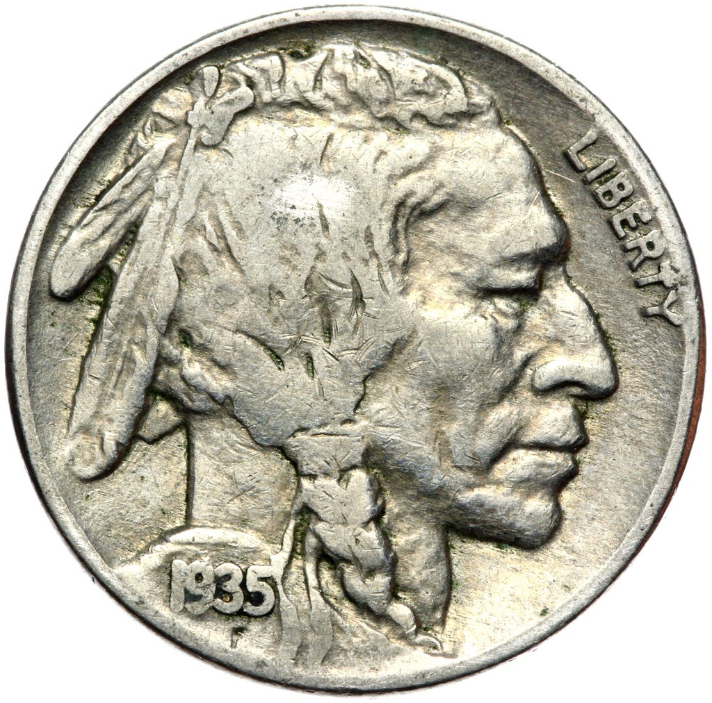 + USA - 5 Centów 1935 - BUFFALO - BIZON - INDIANIN - 11357708840 - oficjalne archiwum Allegro