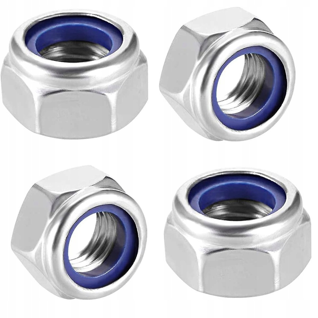 Nylon Lock Nut - Stainless Steel Self-locking Nuts - 12524521601 - oficjalne archiwum Allegro