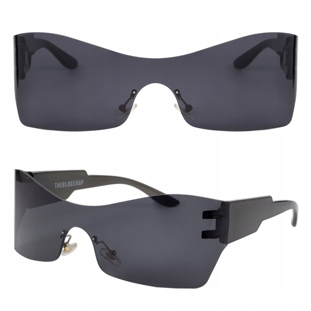 OKULARY PRZECIWSŁONECZNE SPORTOWE DUŻE Y2K UV400 - 13401849920 - oficjalne archiwum Allegro