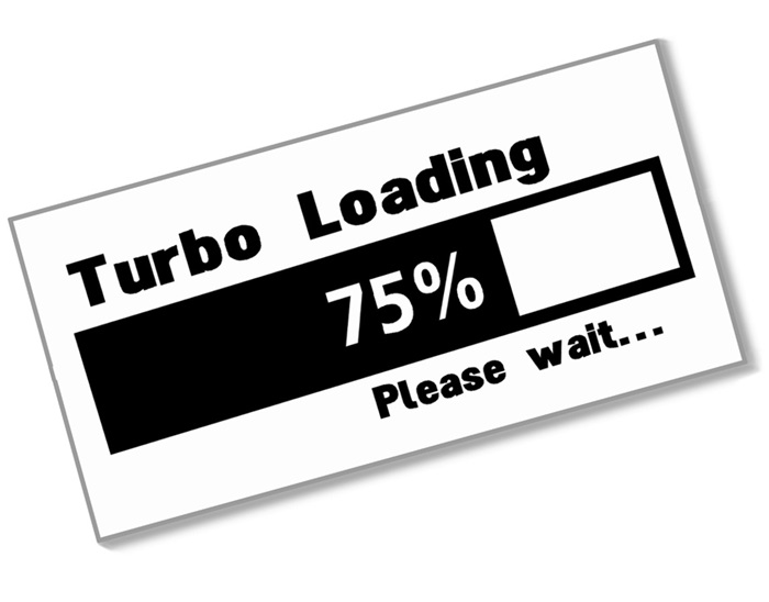 TURBO LOADING Naklejka 15cm please wait works - 7578804038 - oficjalne ...