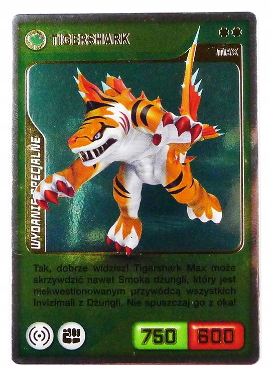 INVIZIMALS karta specjalna LIMITED X05 TIGERSHARK - 10130854220 ...