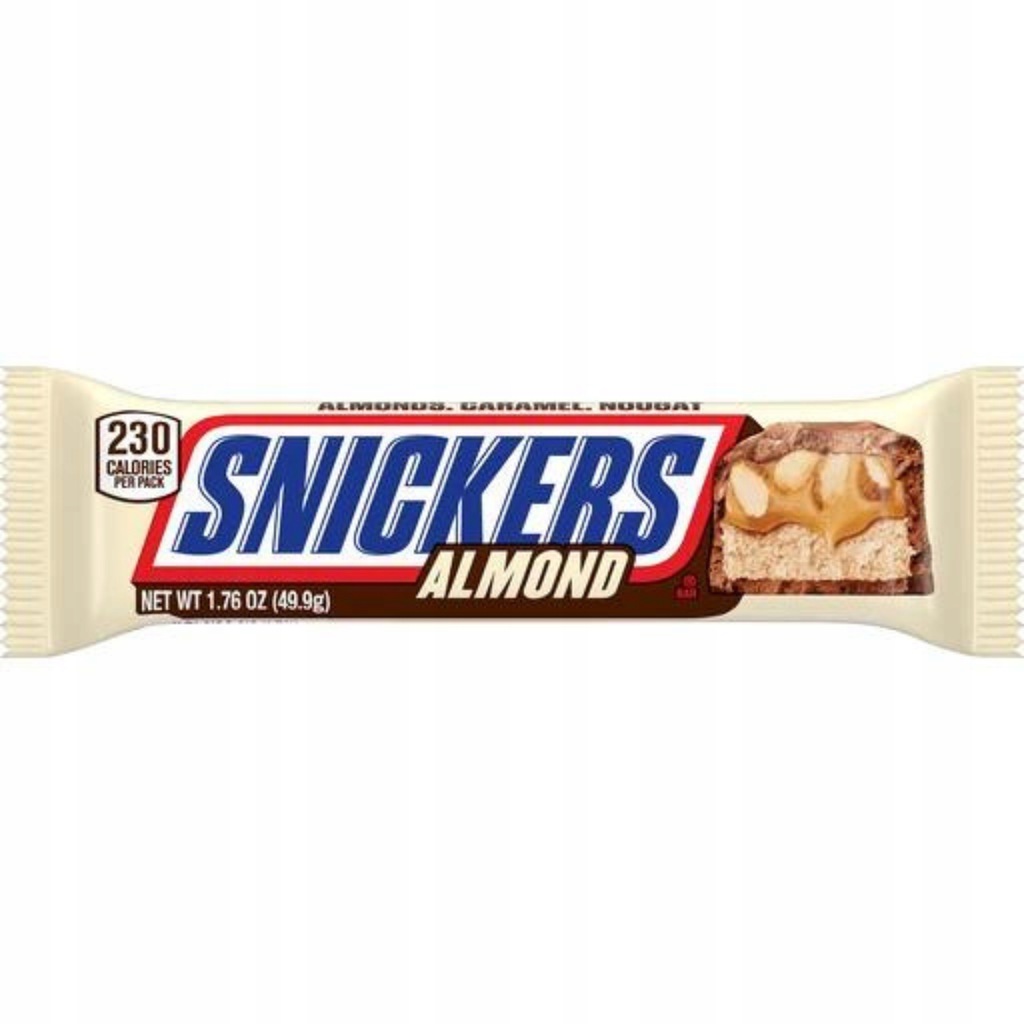 SNICKERS BATON ALMOND Z MIGDAŁAMI 49,9G USA - 13610560261 - oficjalne ...