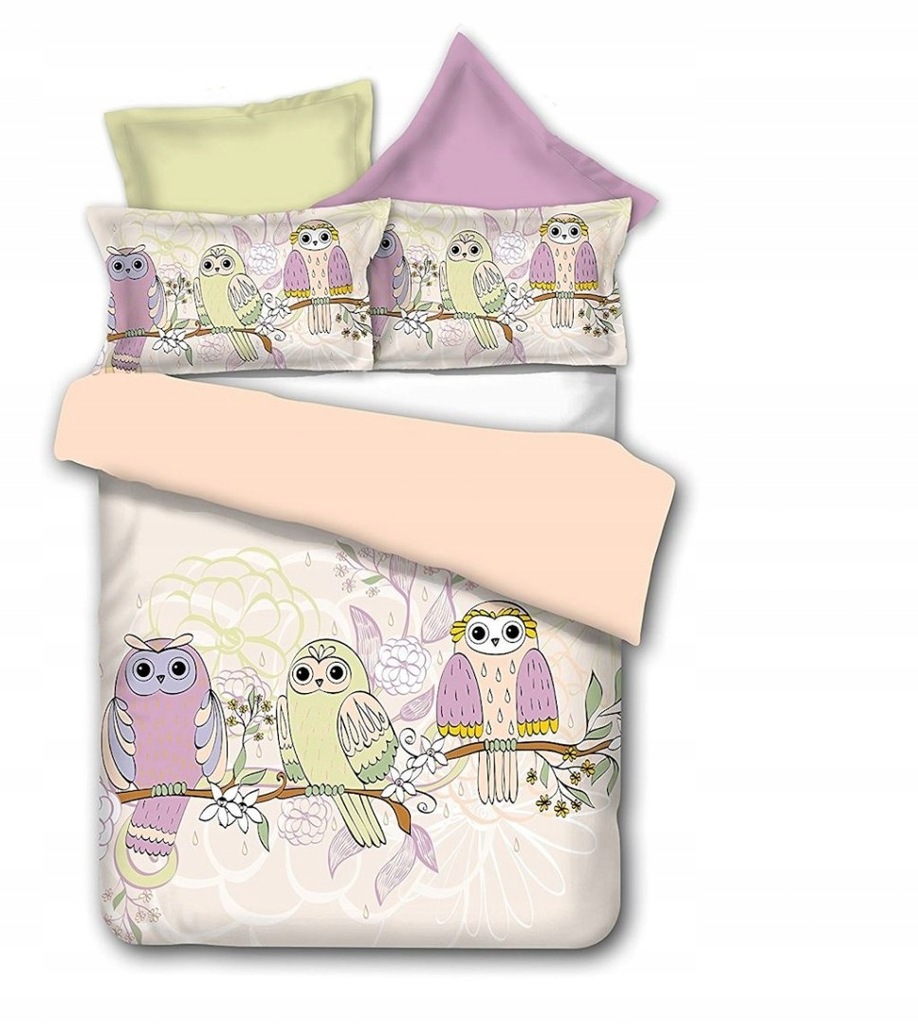 DecoKing Pościel mikrofibra Owls 135x200 cm - 11944723887 - oficjalne archiwum Allegro
