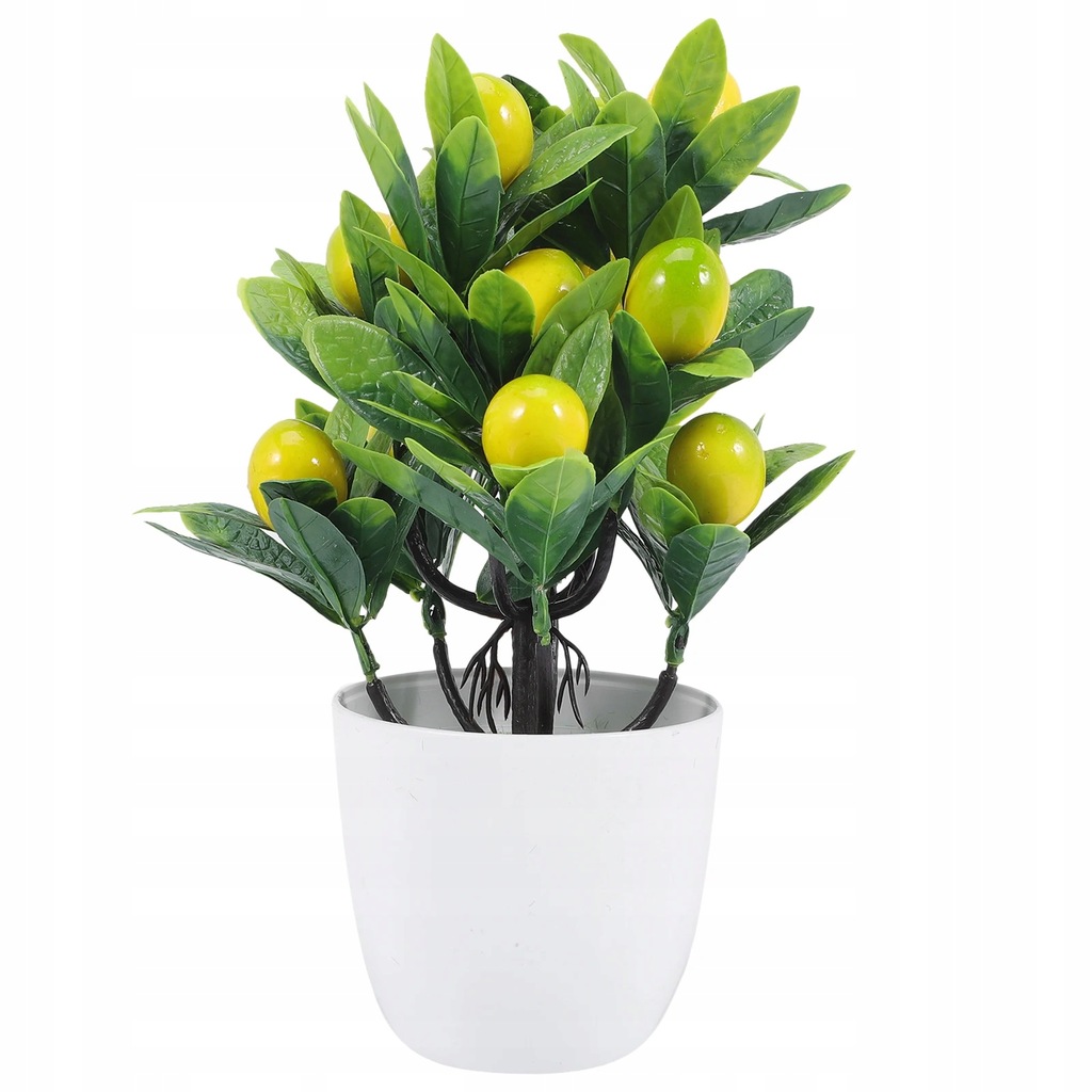 Desktop Decor Topper Artificial Potted Lemon Tree - 13669645279 ...