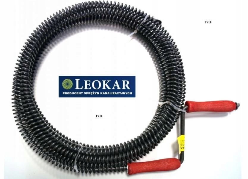 SPIRALA ŻMIJKA DO RUR KANALIZACYJNYCH 5m Fi16 MM - 11357965195 ...