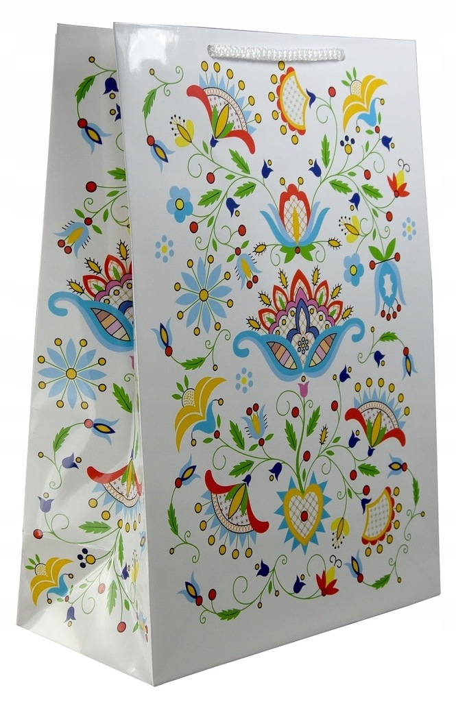 Torebki ozdobne na prezent 25,5x11x32cm/10szt MIX - 9803258079 - oficjalne archiwum Allegro