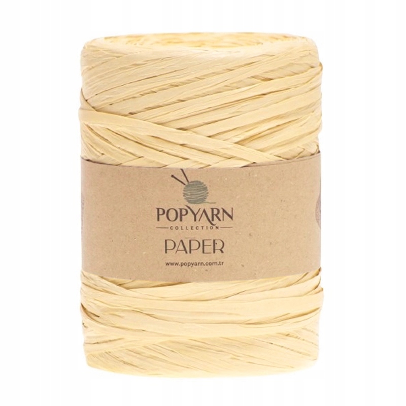 Włóczka Popyarn Paper B522 rafia papierowa żółty - 13383344203 ...
