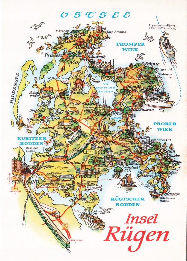 NIEMCY - INSEL RUGEN - WYSPA RUGIA - MAPKA - 13191787115 - oficjalne ...