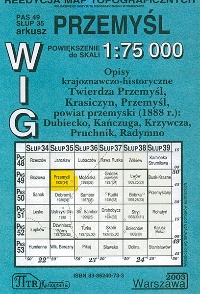 Przemyśl mapa WIG reedycja map topograficznych - 12255796161 ...