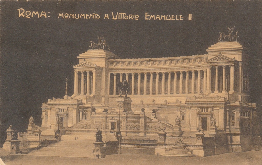 392.Włochy Rzym,Pomnik stara pocztówka - 12543838009 - oficjalne ...