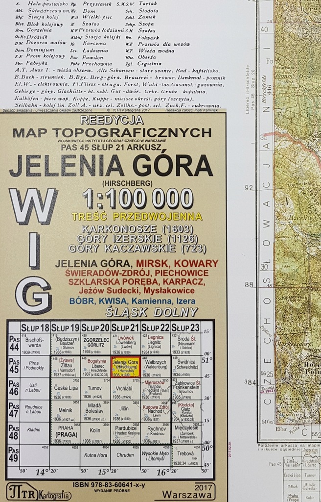 Mapa WIG Jelenia Góra P45 S21 reedycja - 12440682835 - oficjalne ...