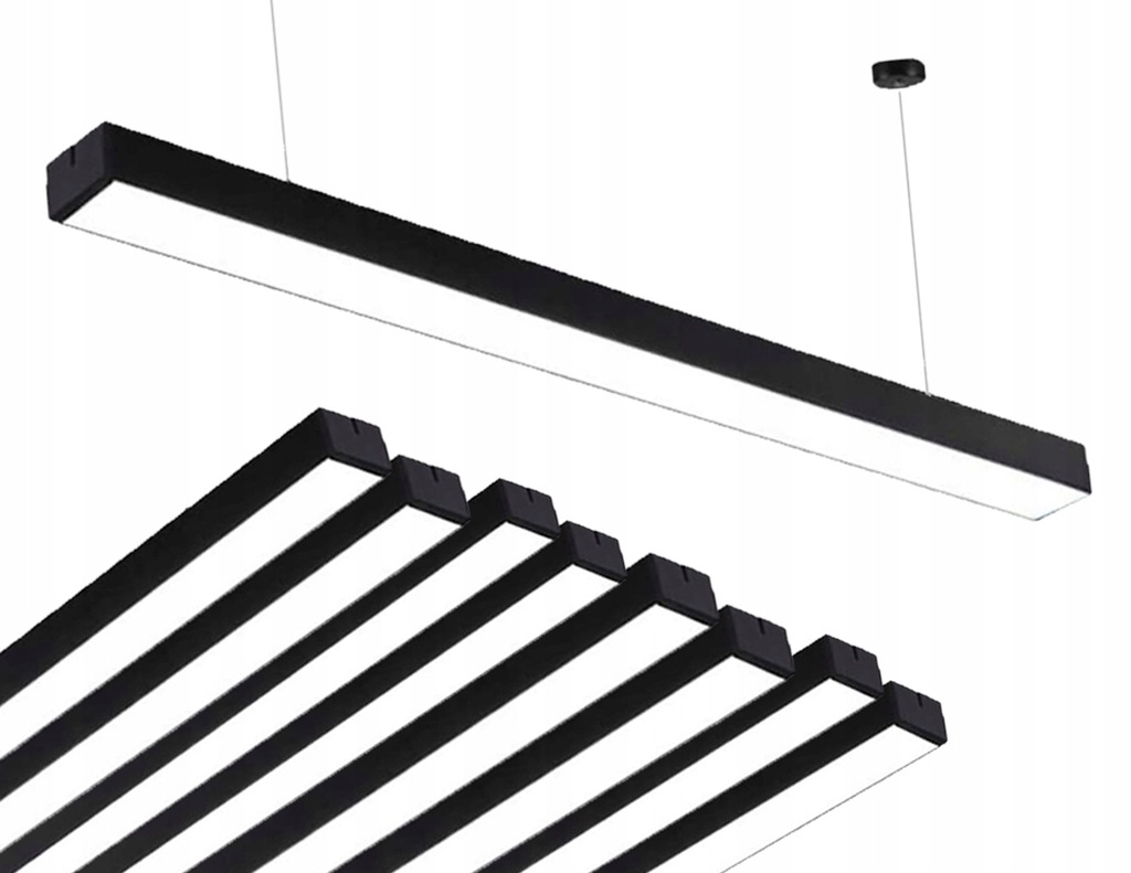 Lampa LED Liniowa Wisząca Office 120cm 40W 4500Kx8 - 13745602717 ...