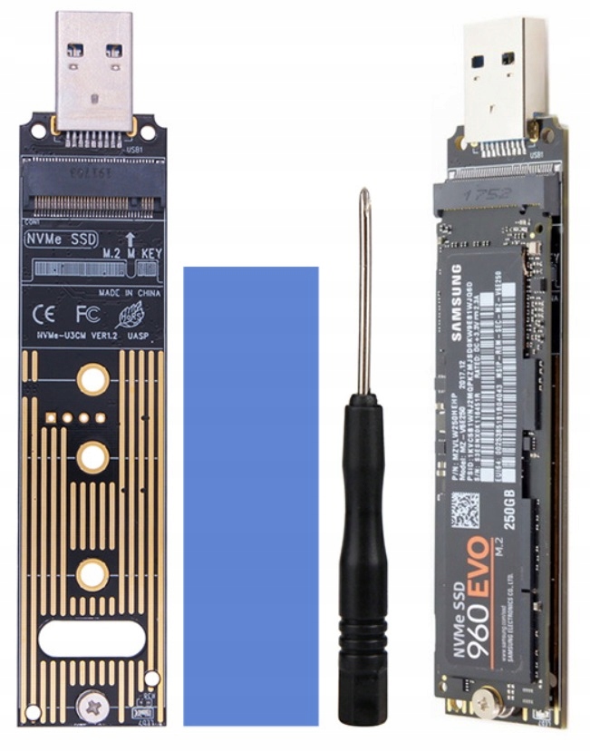 Adapter obudowa do dysku M.2 SSD NVMe do USB 3.1 10Gbps M2 ... Adapter obudowa do dysku M.2 SSD NVMe do USB 3.1 10Gbps M2 ...