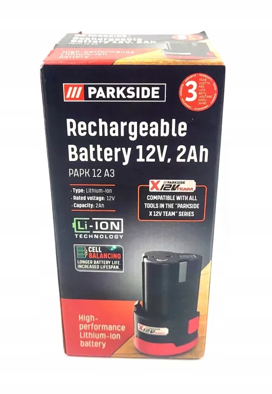 PARKSIDE RECHARGEABLE BATTERY 12V 2AH KOMPLET - 12718226489 - oficjalne ...