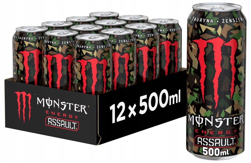 Monster Assault 500ml napój energetyczny 12szt - 16108903904 ...