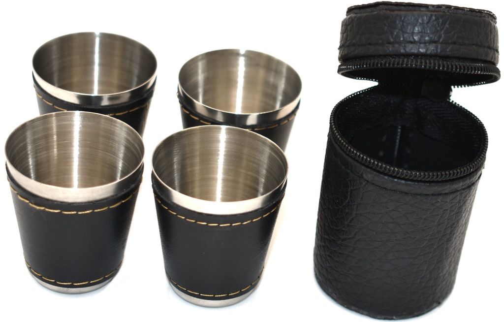 Kieliszki Podróżne Turystyczne Stalowe w Etui 4szt - 12096883195 - oficjalne archiwum Allegro