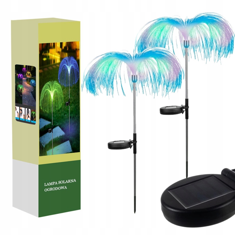 2x SOLARNA LAMPA OGRODOWA LED MEDUZA DO OGRODU RGB - 13761283601 - oficjalne archiwum Allegro