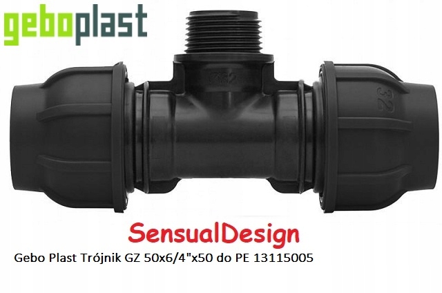 Gebo Plast Trójnik GZ 50x6/4"x50 do PE 131150 - 11964698693 - oficjalne archiwum Allegro