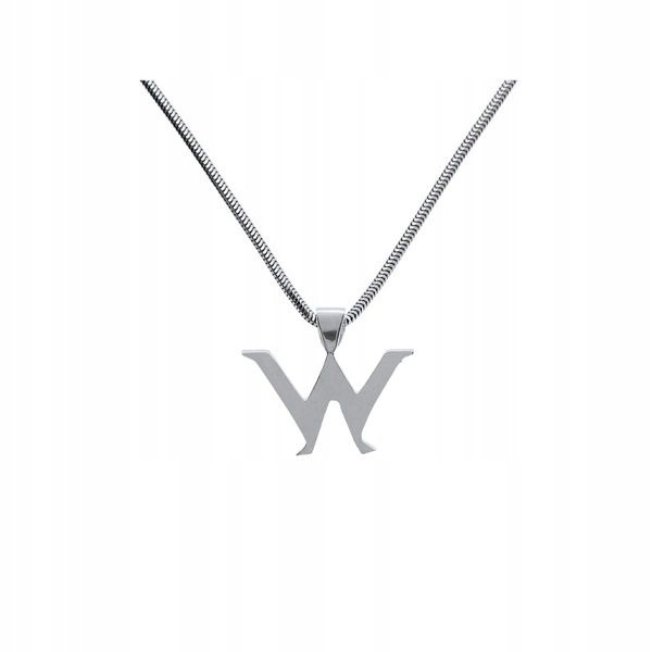 Srebrna zawieszka - ALFABET - W- Literka pr. 925 - 13954362174 - oficjalne archiwum Allegro