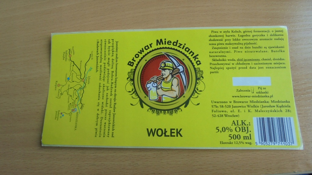 Etykieta browar Miedzianka - 12773493128 - oficjalne archiwum Allegro