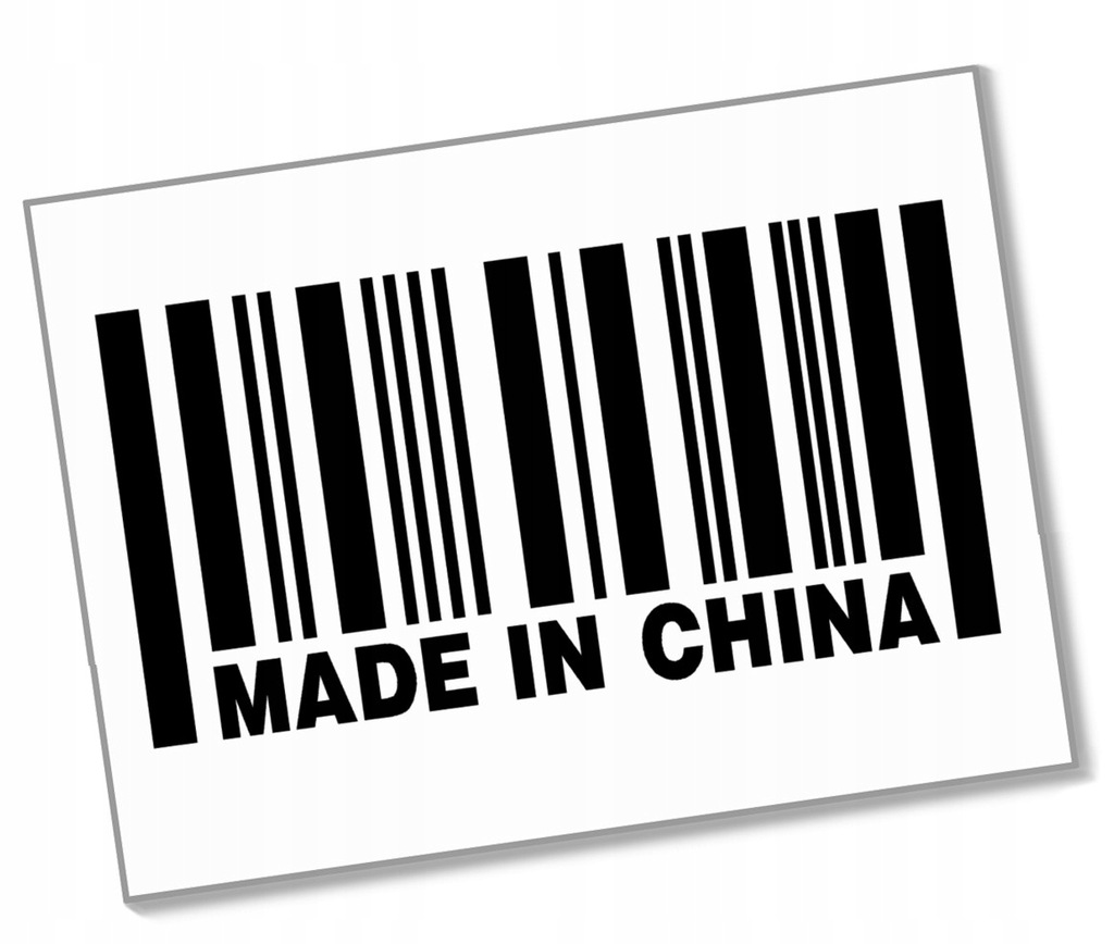 MADE IN CHINA - Naklejka 20cm - kod kreskowy - 8369204271 - oficjalne ...