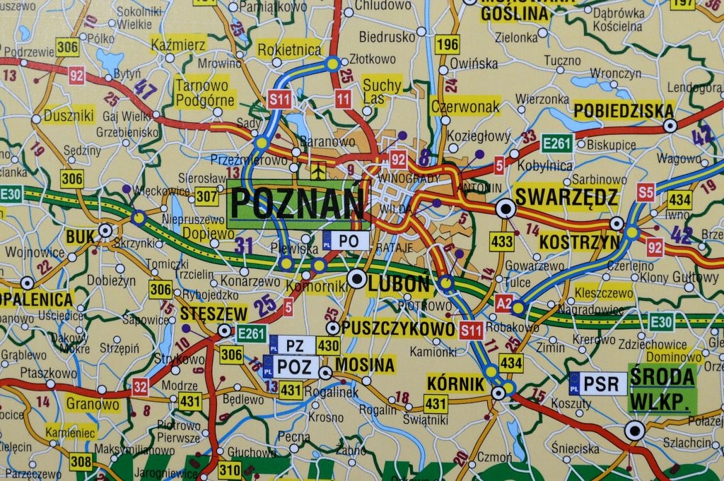POLSKA 2018 DUŻA MAPA ADMINISTRACYJNA I DROGOWA - 7117111757 ...