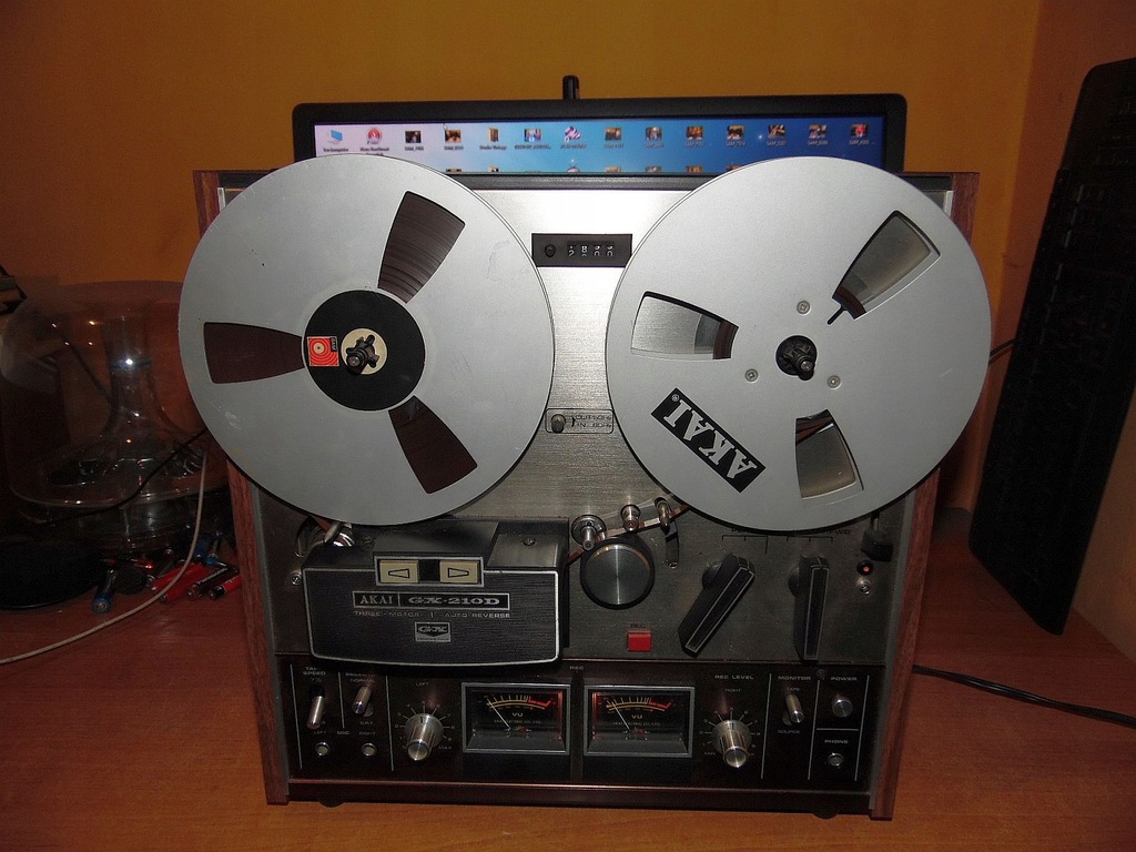 Magnetofon szpulowy Akai GX-210D 4-ścieżkowy Top - 12999987320 - oficjalne archiwum Allegro