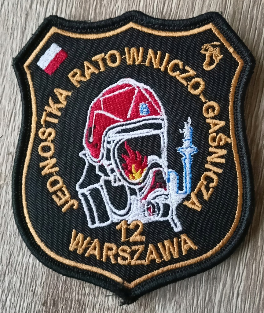 JEDNOSTKA RATOWNICZO GAŚNICZA 12 WARSZAWA NASZYWKA STRAŻ POŻARNA ...
