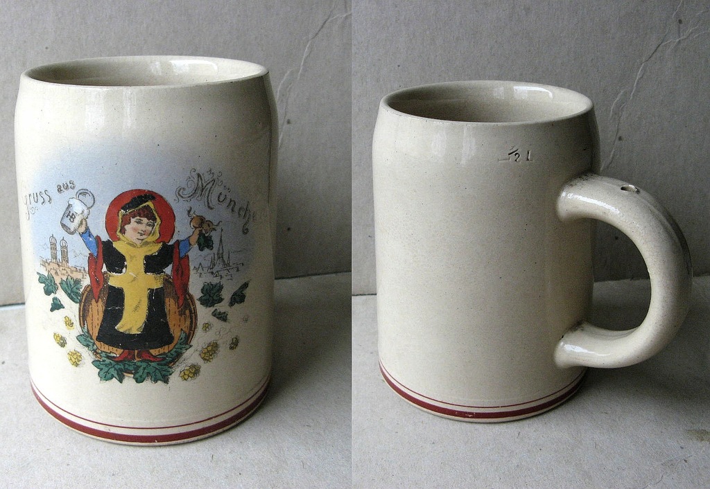 III Rzesza Ceramiczny KUFEL HB Monachium : ULUBIONE Piwo von ADOLF ...
