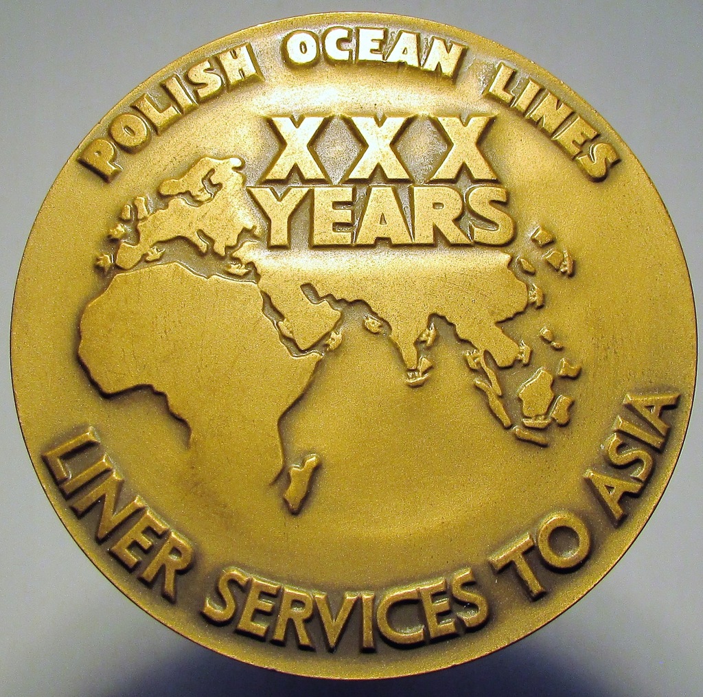 MEDAL XXX YEARS POLISH OCEAN LINES 24 JUNE 1949 - 13996283124 ...