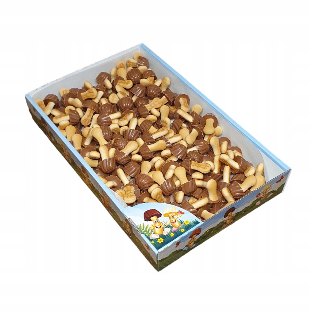 Miltonas Wesołe Grzybki Toffi Herbatniki z polewą Mini Ciasteczka 600 g ...