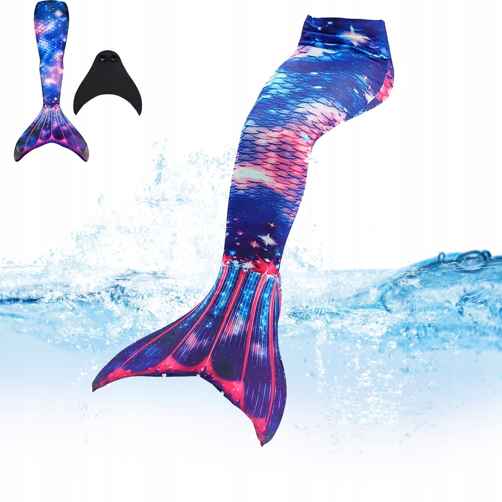 SYRENI OGON STRÓJ SYRENY KĄPIELOWY KOSTIUM DO PŁYWANIA 102CM S ...